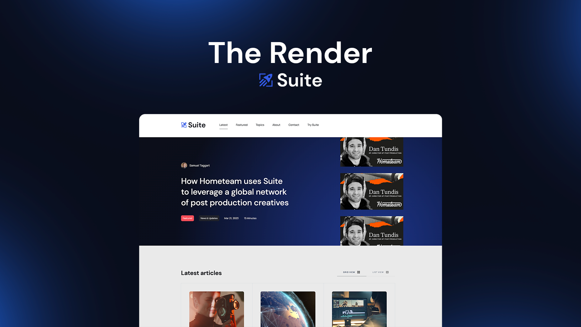 Topics | The Render | Suite Studios Blog